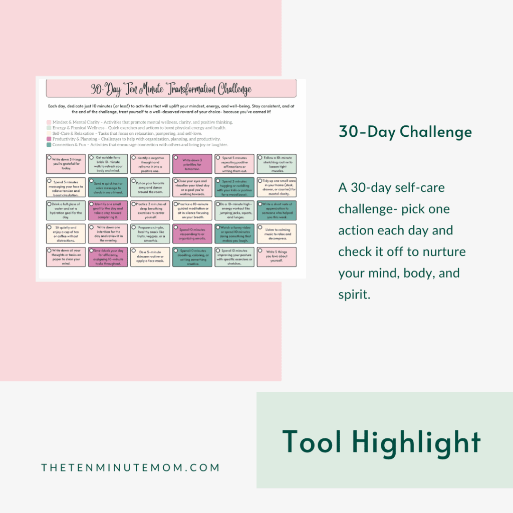 Ten Minute Transformational Toolkit - The Ten Minute Mom